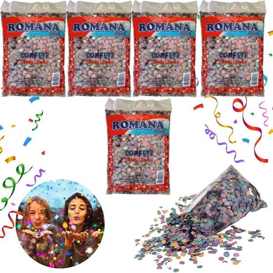 10 Pct Confetes Carnaval Festa Folia Para Bloco Colorido - Romana ...