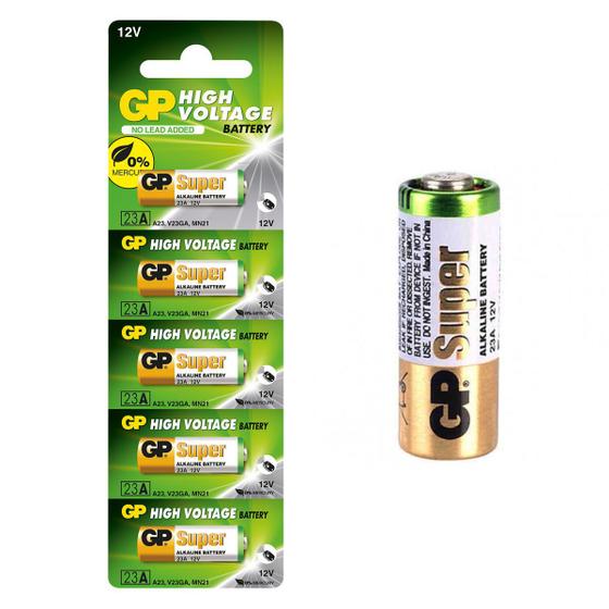 10 Pilhas Baterias 23a 12v A23 Alcalina Gp Super - 2 Cartelas - GP ...