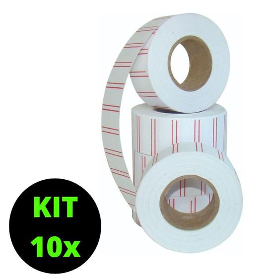 10 Rolos Etiquetas Para Etiquetadora De Preço Mx5500 - Fitacrel ...