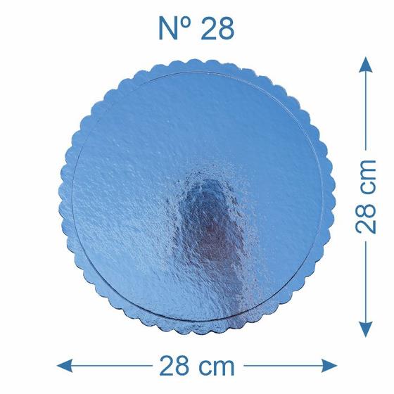 10 Suporte Base de Bolo Cake Board Laminado Prateado Nº28 - AAZ - Base ...