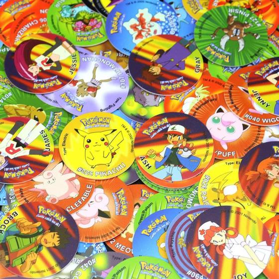 10 Tazos Pokémon Primeira Edição Anos 2000 Cheeto - Deck de Cartas ...