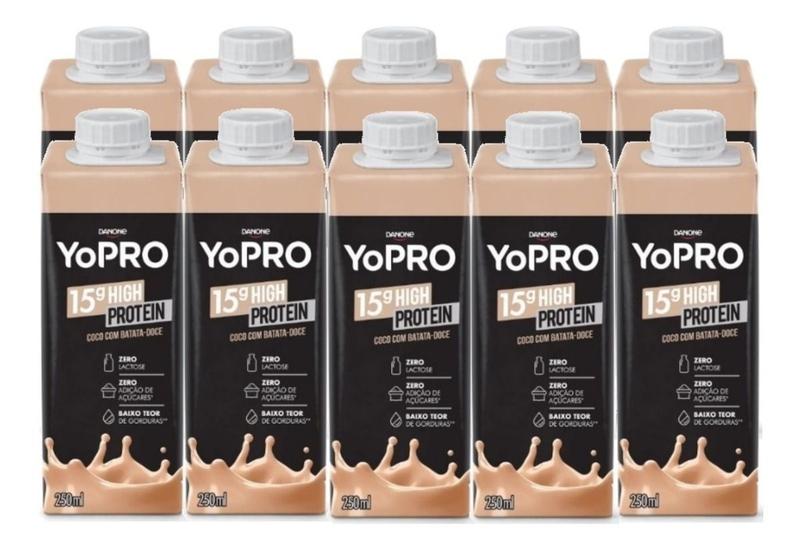 10 Unidades - Yopro Danone High Protein - Fitness Academia + - Bebida ...