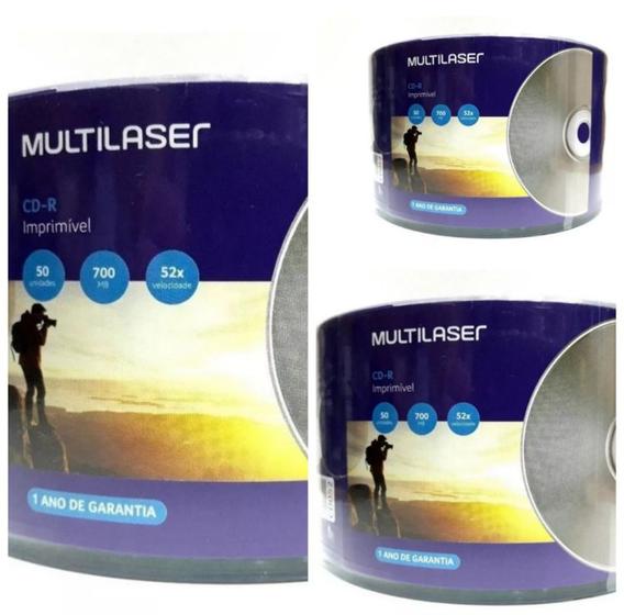 100 cd-r printable multileser 700 mb 80 minutos 52x original - Max ...