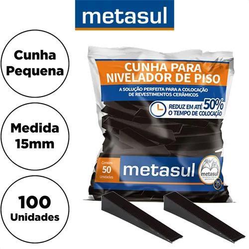 100 Cunha Nivelador Slim Espaçador Piso Porcelanato Original - Metasul ...