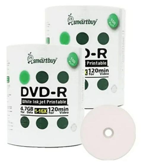 100 dvd-r printable smartbuy 4.7gb 120minutos 16x - DVD Virgem ...