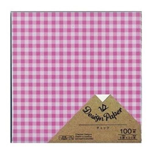 100 Folhas Papel Origami 5 Cores 15x15 Cm Arte Em Papel - Daiso ...