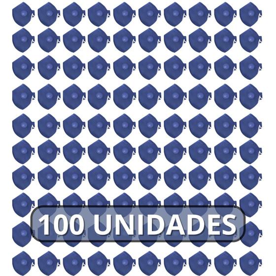 100 Mascara PFF2 respirador N95 Azul C Válvula para Trabalho Hospitalar ...