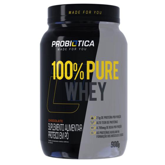 100 Pure Whey 900g Probiótica Probiotica Whey Protein Magazine