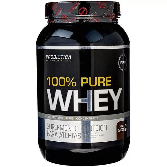 100 Pure Whey 900g Sabor Chocolate Probiótica Probiotica Whey