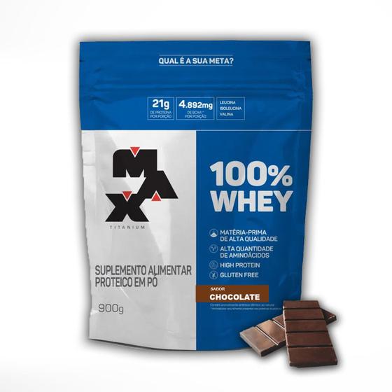 100% Whey Concentrado 900g Refil - Max Titanium - Whey Protein ...