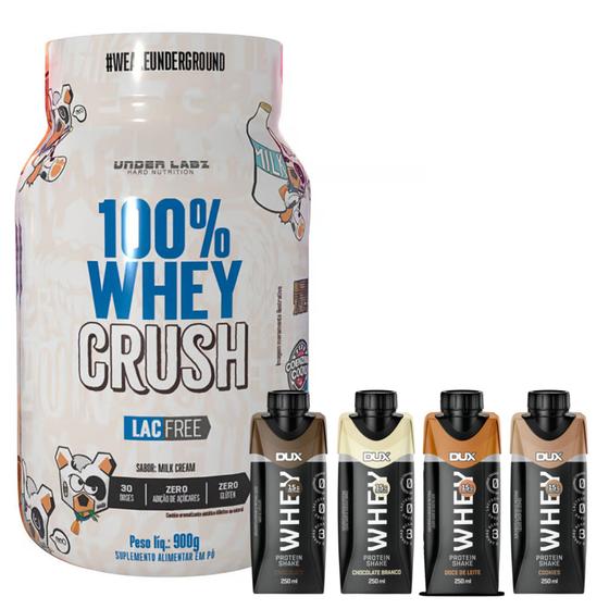 100% Whey Crush 900g Under Labz - S/ Lactose, Glúten + Whey Shake ...