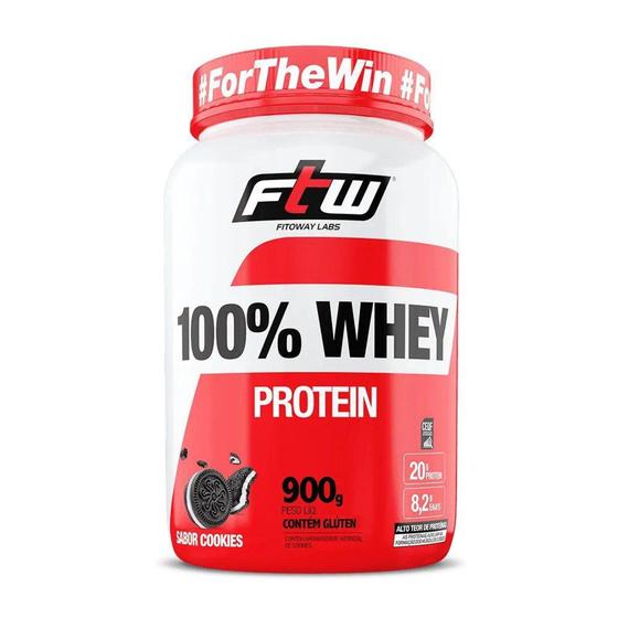 100% Whey Ftw Pote 900g - Sabor Cookies - Fitoway Labs - Whey Protein - Magazine Luiza