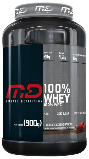 100% WHEY - MUSCLE DEFINITION (900g) - CHOCOLATE COM MORANGO - MD ...