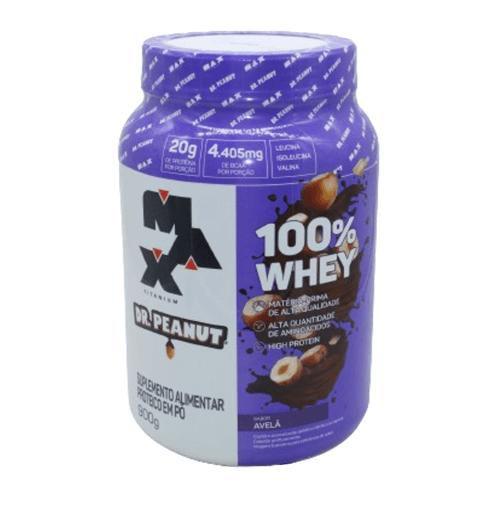 100% Whey Protein Max Titanium Dr. Peanut Sabor Avela 900g - Whey ...