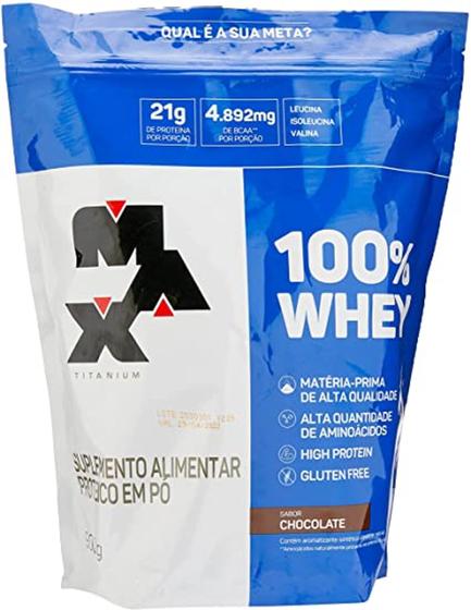 100% whey (refil) (coockies and cream) - max titanium - Whey Protein ...