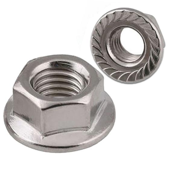 100un - porca sextavada m10 inox flangeada c/ serrilha - MTC TOOLS - Porca - Magazine Luiza