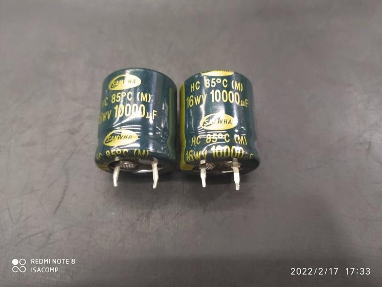 100x Capacitor Eletrolitico 10000uf/16v Snap-in 85º 22x25mm - Samwha ...