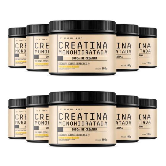 10x Creatina (100g) - Com Sabor - Generic Labs 100g - Creatina ...