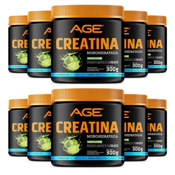 10x Creatina (300g) - Com Sabor - AGE 300g - Creatina - Magazine Luiza