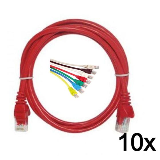 10x Patch Cord 1,5 Mts Cat6 UTP Internet Injetado Original - Paralelo ...