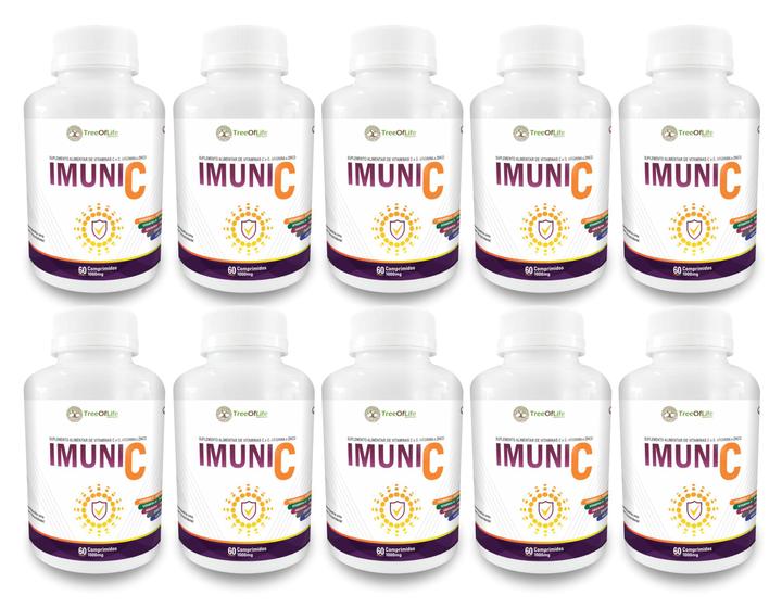 10x Super Vit C Imune 5+ (Arginina Vitamina C Vitamina D Zinco e Cálcio ...