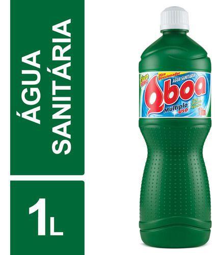 12 Água Sanitária Tradicional Qboa 1l Garrafa - Água Sanitária ...