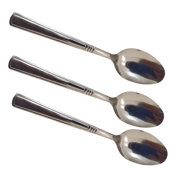 12 colheres de sobremesa colher Reforçada de café chá aço inoxidável ...