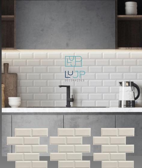 12 Placas 3d De Pvc Azulejos Tijolinho Retro Cozinha 50x50cm - LuJP ...