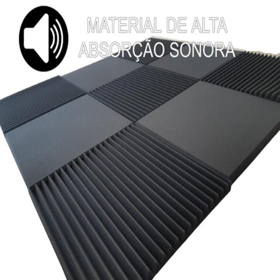 12 Placas Acústica Lisa 3cm Antichama (3m²) - MAK ESPUMAS - Manta ...