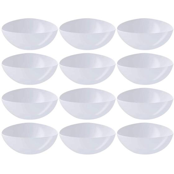 12 Saladeiras Tigelas Plásticas 5L Brancas Restaurantes Sobremesa ...