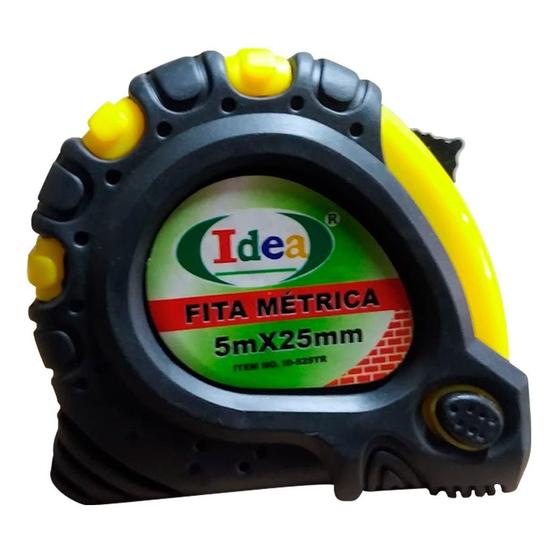 12 Trenas Fita Métrica 5 M X 25 Mm Com Trava Emborrachada. - Idea ...