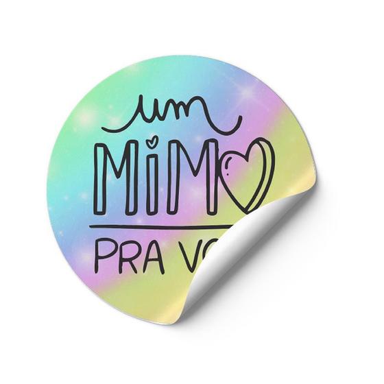 120 Adesivos Um mimo pra você colorido Vinil etiqueta redondos mimo ...