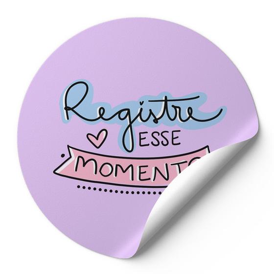 120 Etiquetas Auto Colante Adesivos Redondos Registre Esse Momento ...