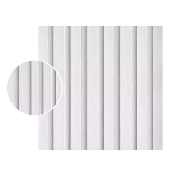 12un Placa 3d Facil Instalação Placa Ripado pvc Branco Parede ...