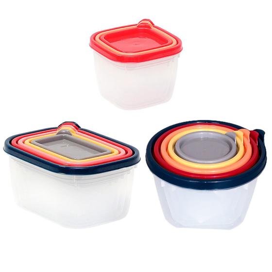 13 Potes alimento comida mantimento plástico tampa Vasilha marmita ...