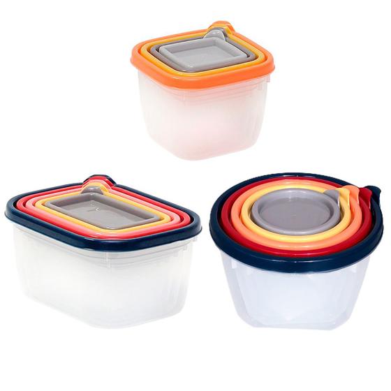 14 Potes plástico com tampa plasútil Vasilha marmita tapoer tapuer ...
