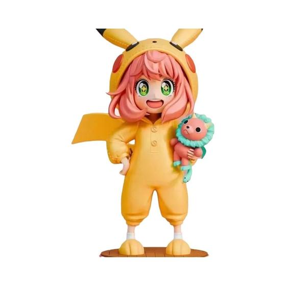 14cm SPYFAMILY Anya Forger com Pokémon Pikachu Suit Anime Action Figure ...