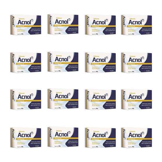 16x acnol sabonete antiacne atua na prevenção de cravos espinhas ...