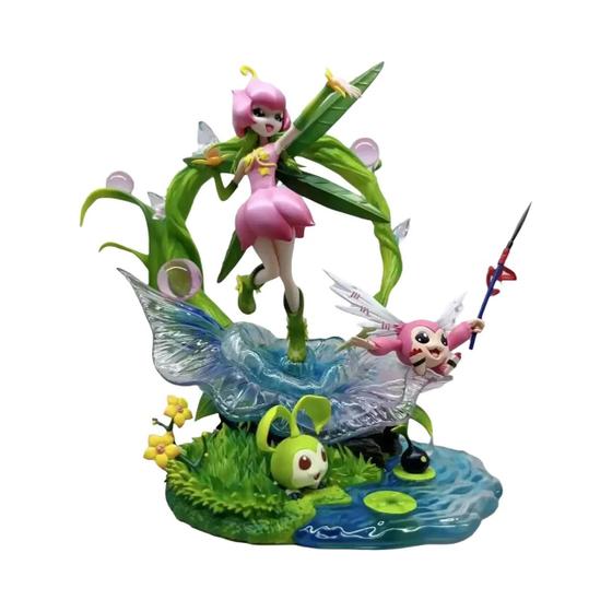 19cm Digimon Adventure Lilymon Anime Action Figure Flor Estátua De ...