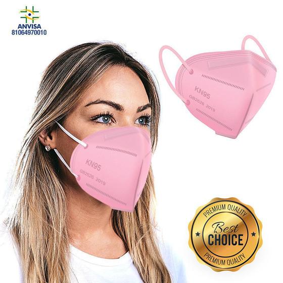 1Un Máscara Descartável Rosa KN95 WWDoll Código Anvisa - Máscara Facial ...