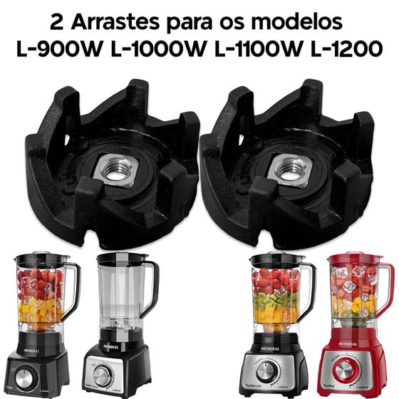 2 Arraste Copo Liquidificador Mondial L-99 L-850 L-900 L-1000 L-1200 ...