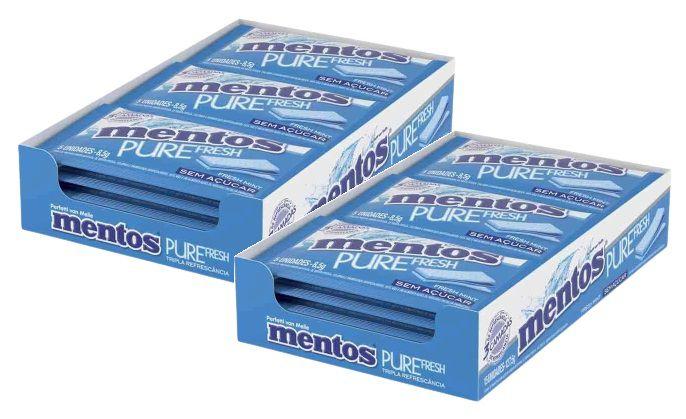2 Chicle Mentos Pure Fresh Sabor Fresh Mint Zero Açucar 127g ...
