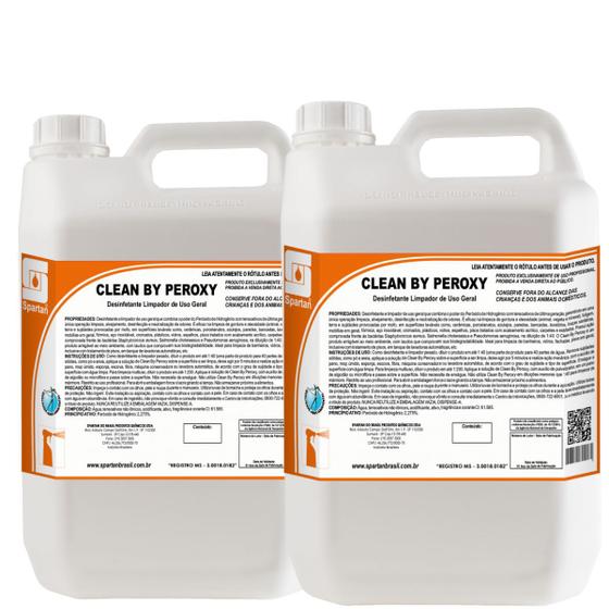 2 Clean By Peroxy Detergente P/ Limpeza Geral Concentrado 2l - SPARTAN - Limpador Multiuso ...