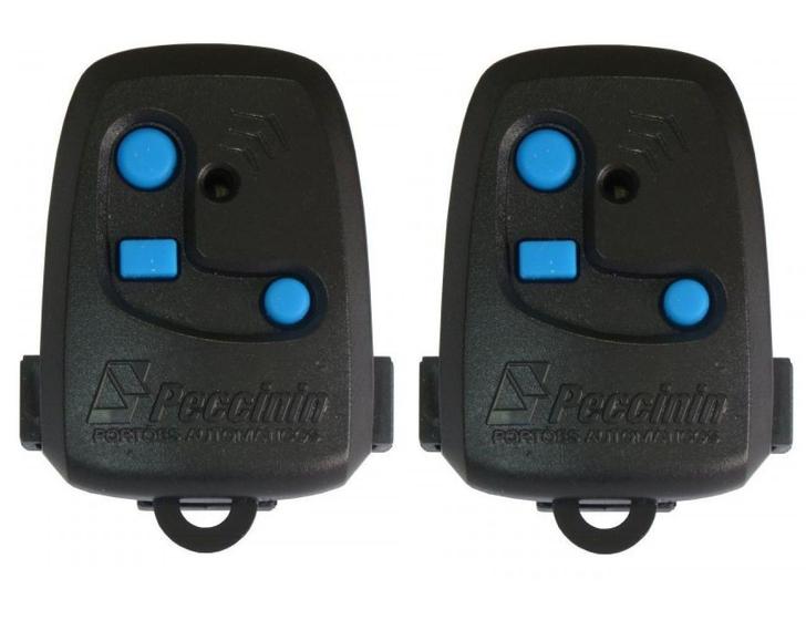 2 Controles Remoto de Portão TX 3C Peccinin Nice c/ Bateria - Controle ...