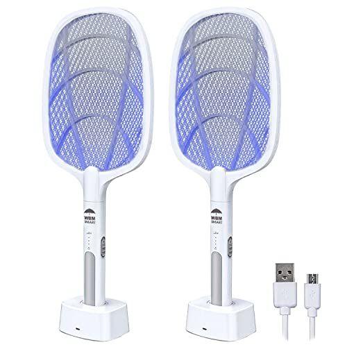 2 em 1 Zapper Bug Elétrico, Mosquitoes Trap Lamp & Racket, USB ...