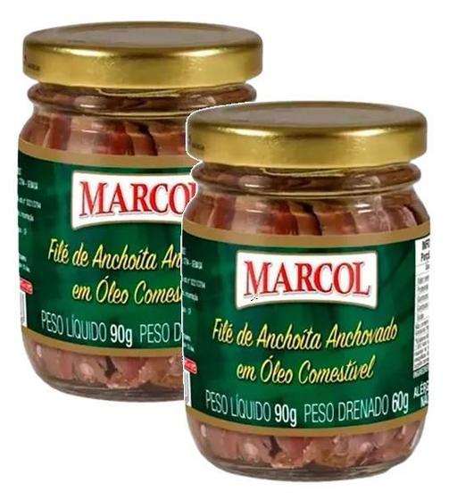 2 Filé De Anchova Aliche Em Óleo Marcol Vidro Argentina 90G - Anchova ...
