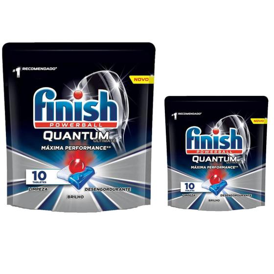 2 Finish Power Ball Quantum Ultimate 20 Tabletes Lava Louças - Reckitt ...