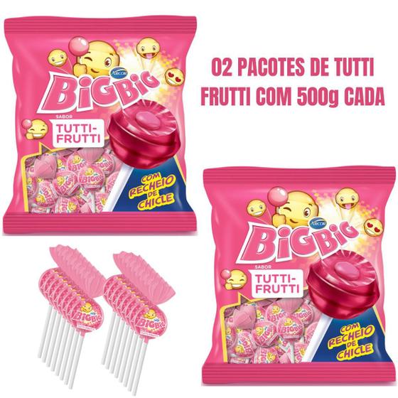 2 Saco De Pirulito Big Big Sabor Tutti Frutti 500g Cada - Pirulito - Magazine Luiza