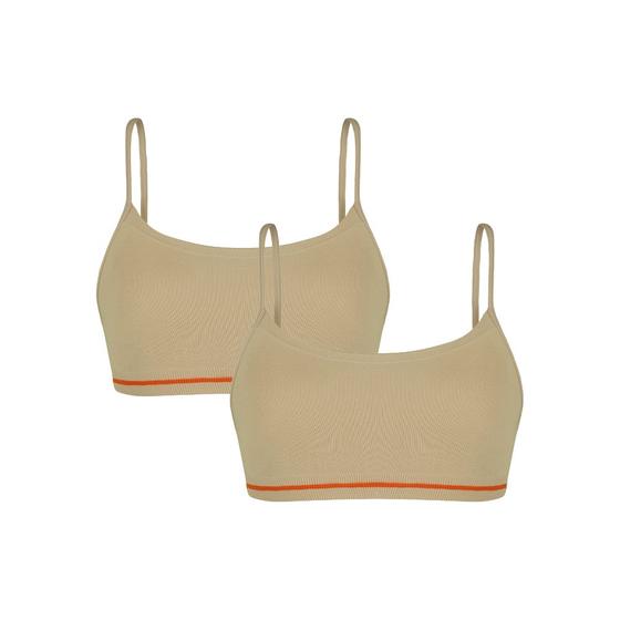 2 Soutiens Top Lobinha Infantil Mocinha Sem Costura Sem Bojo Alcinhas ...