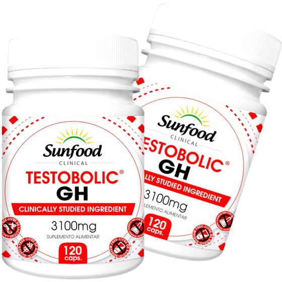 2 Testobolic 3100mg 120 Capsulas Sunfood Creatina + Zinco + Glutamina ...